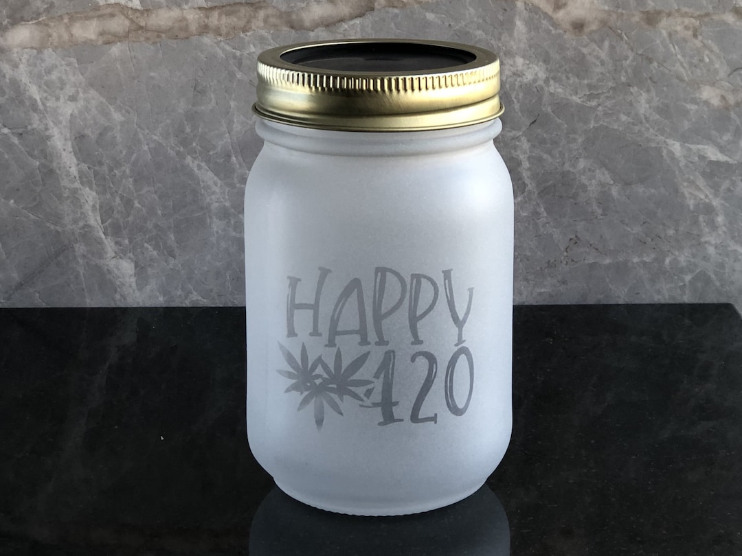 Happy 420 Weed Storage Jar 420 Gift Marijuana Storage - Etsy