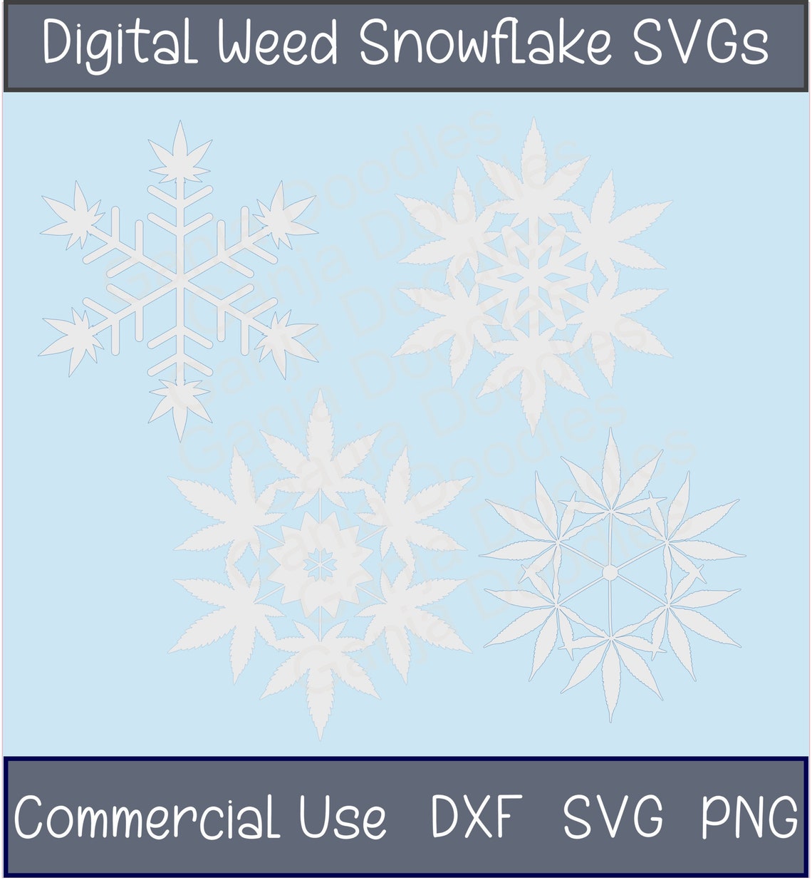 Weed Snowflake SVG, DXF, PNG, Digital Cutting File - Etsy