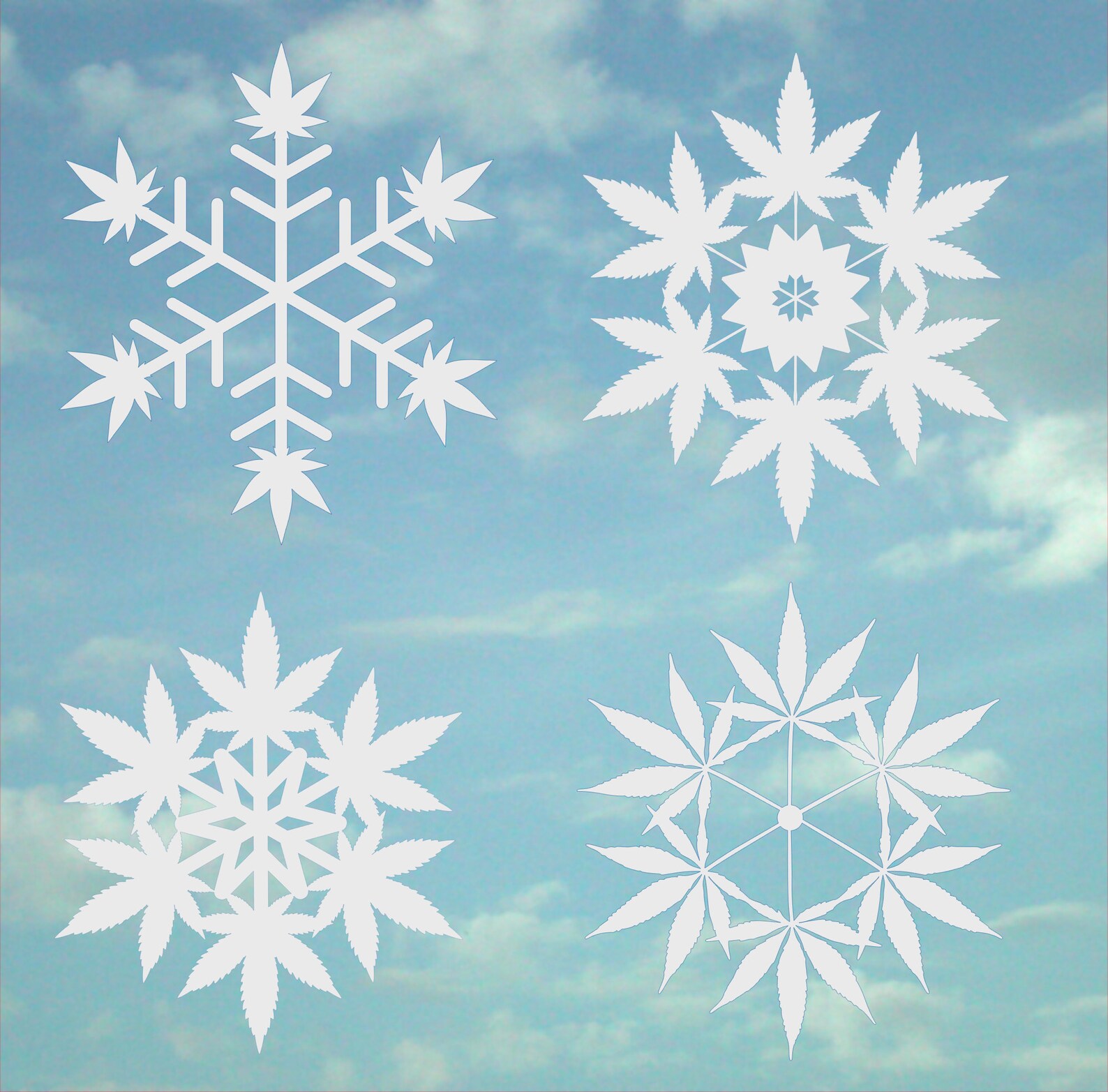 Weed Snowflake SVG, DXF, PNG, Digital Cutting File - Etsy