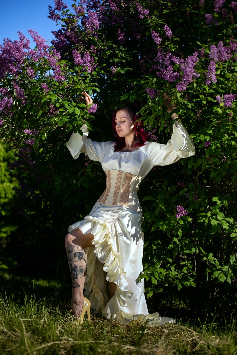 Asymmetrical Rococo Gown – Vintage Rococo Style Dress, Elegant 18th ...