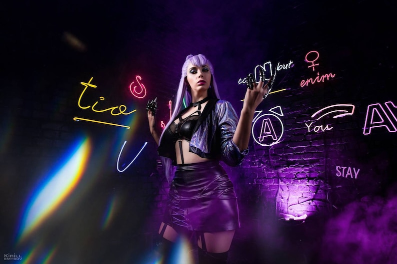 KDA the Baddest Cosplay Costume. KDA Evelynn More. LOL Cosplay ...