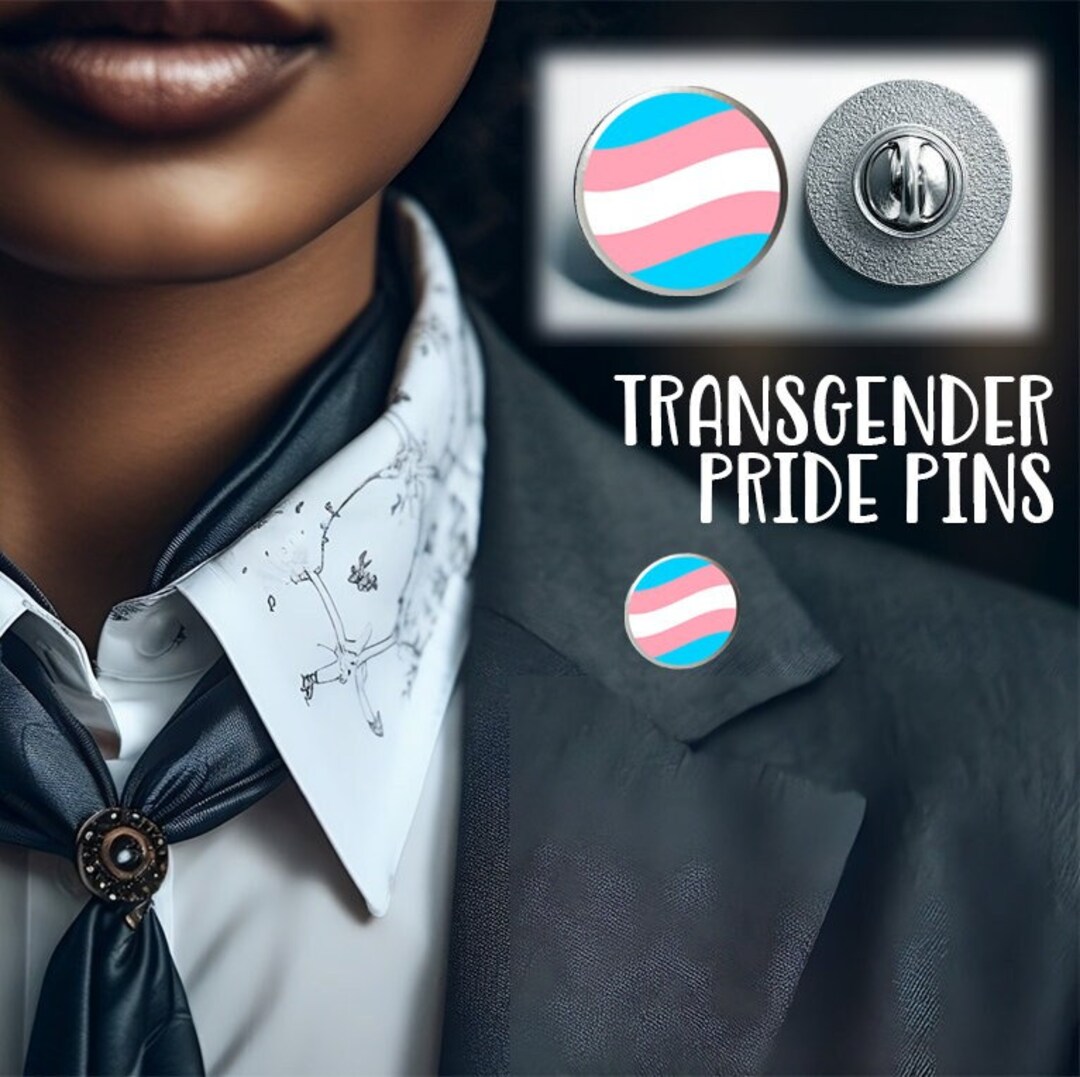 Transgender Pride Flag Pin LGBTQ Accessory for Shirt, Hat, Backpack ...