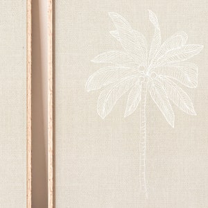 Linen Look Palm Tree Art - Simple Modern Palm Tree Wall Art for ...
