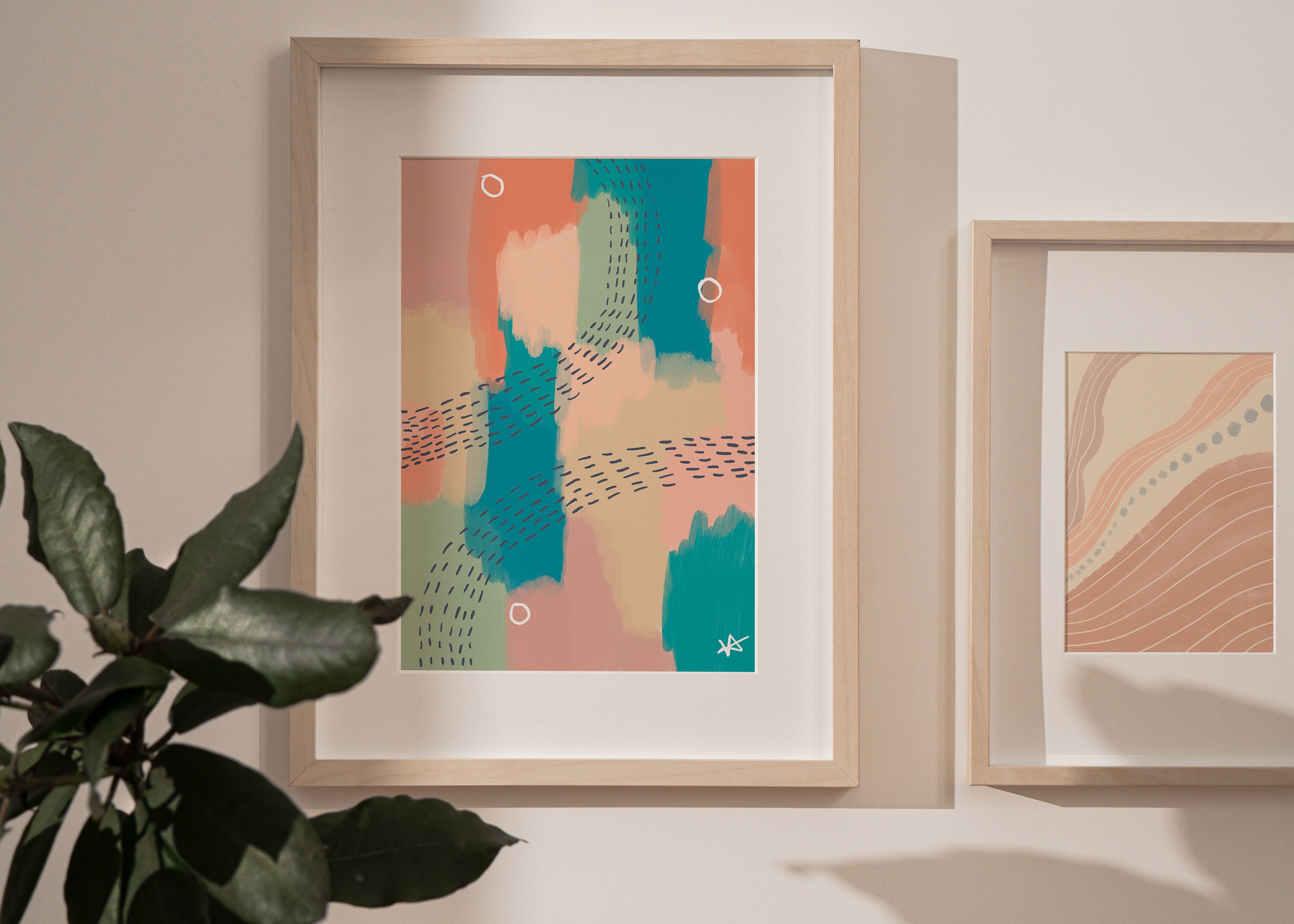 Digital Download Colour Splash Art Print - Simple Colourful Art for ...