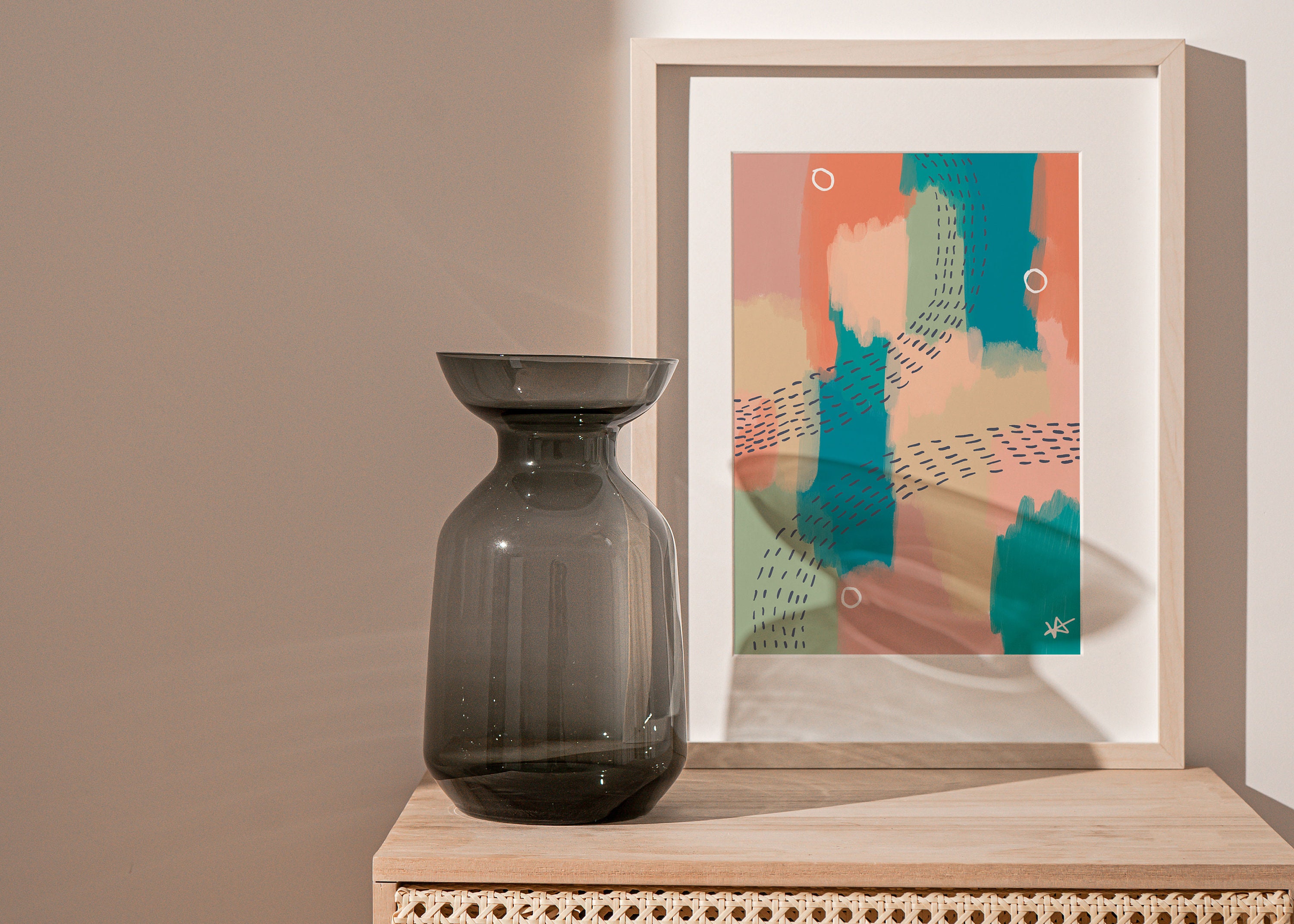 Digital Download Colour Splash Art Print - Simple Colourful Art for ...