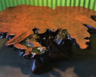 Burl coffee table | Etsy