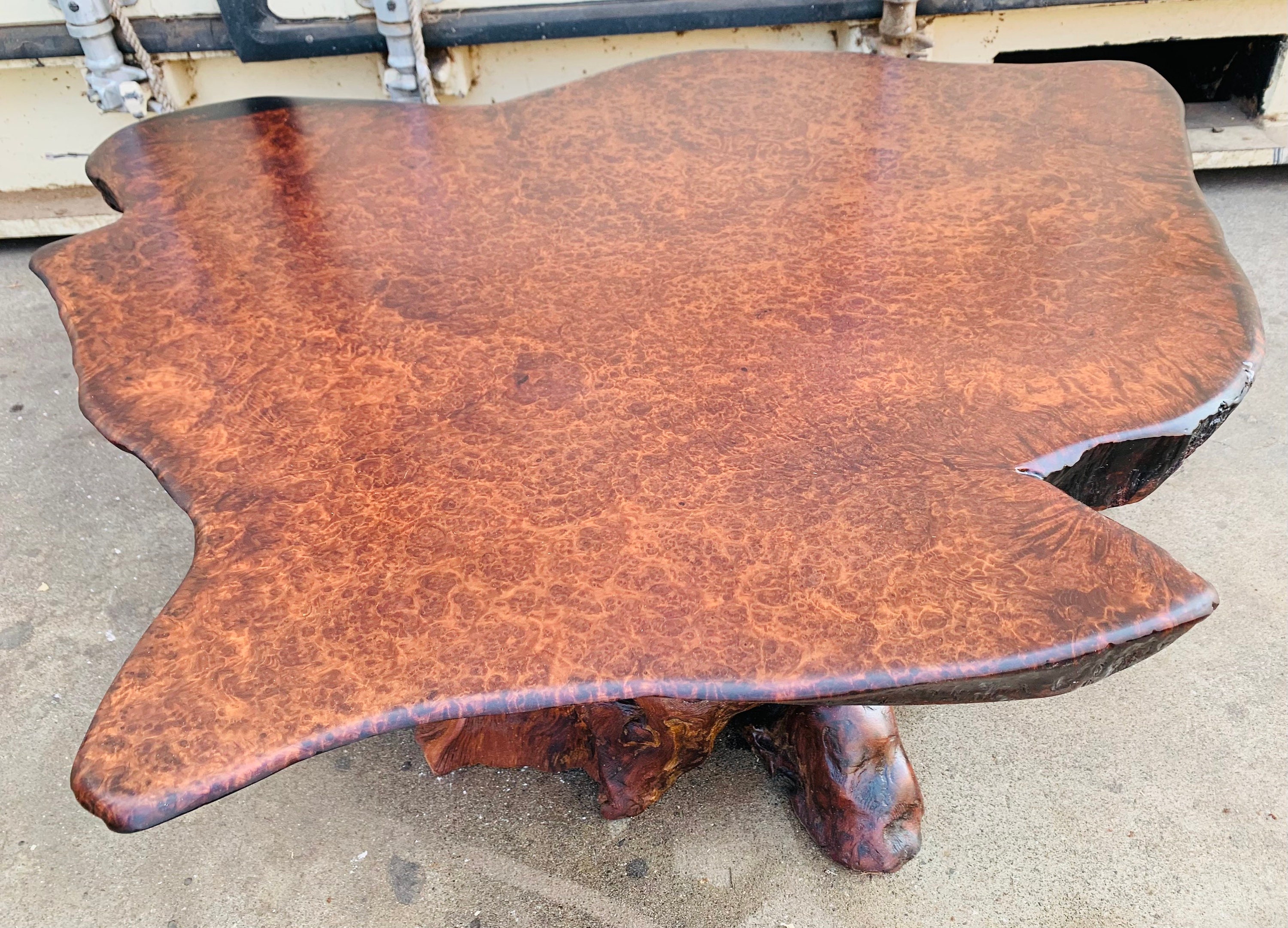 Redwood Lace Burl Coffee Table With Hand Rubbed Epoxy Satin Finish - Etsy