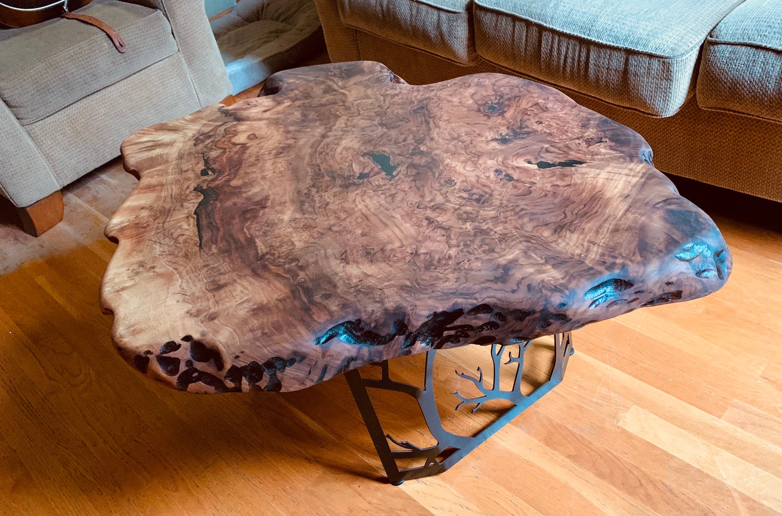 Walnut Burl Coffee Table - Etsy