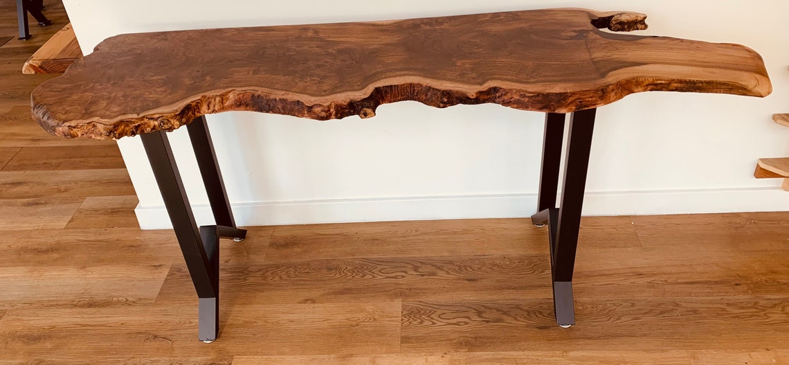 Walnut Burl Entry Way or Sofa Table - Etsy