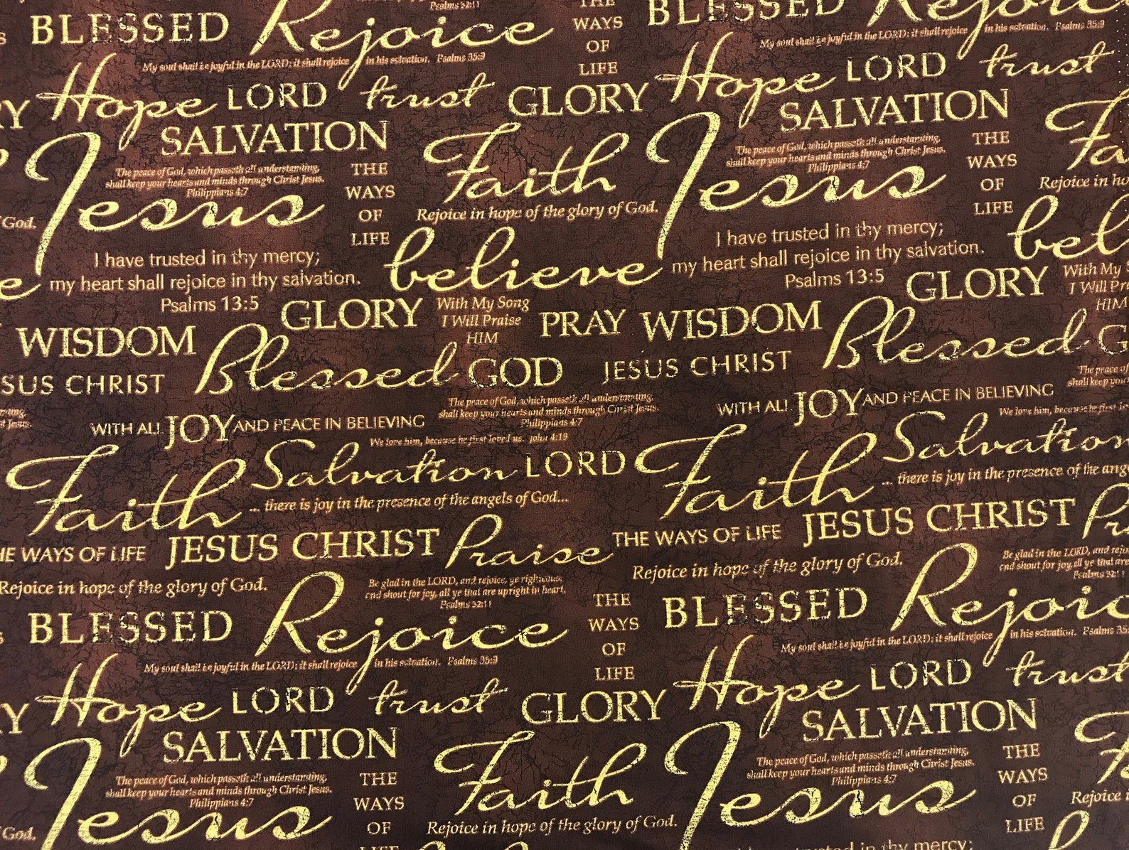 Christian Fabric With Bible Verses - Etsy