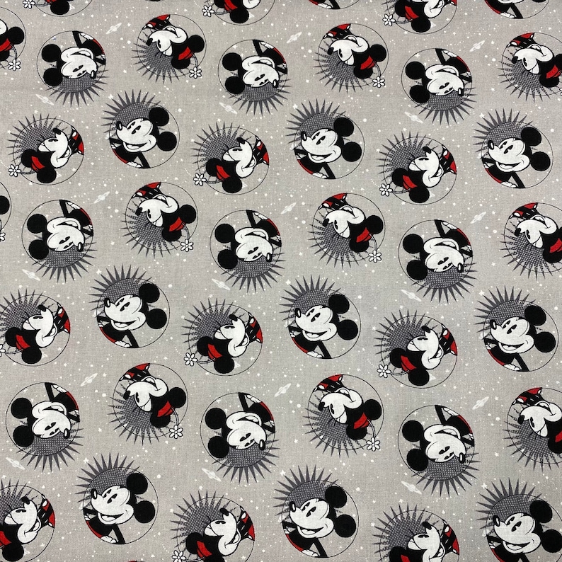Mickey and Minnie Mouse Fabric Collection - Etsy