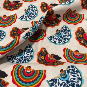 Latino Cotton Fabric. Hispanic Heritage Fabric. Spanish Fabric 100% ...