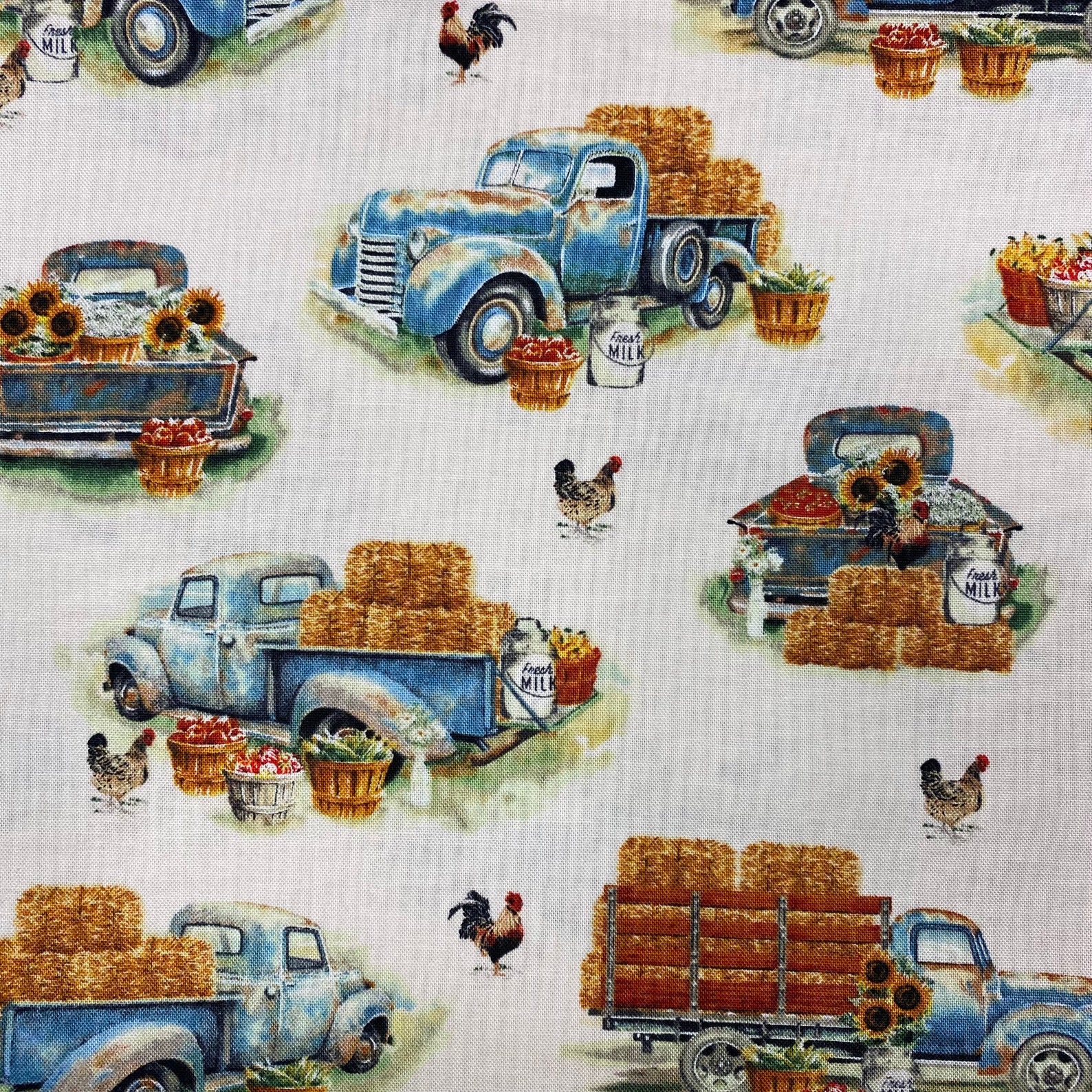 Farm Theme Style Fabric Made of 100% Cotton | Etsy