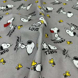 Snoopy and Charlie Brown Cotton Fabric Assorted Designs - Etsy