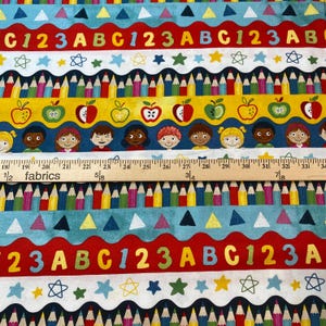 School Themed Fabric 100% Cotton. Sold by the Half Yard - Etsy