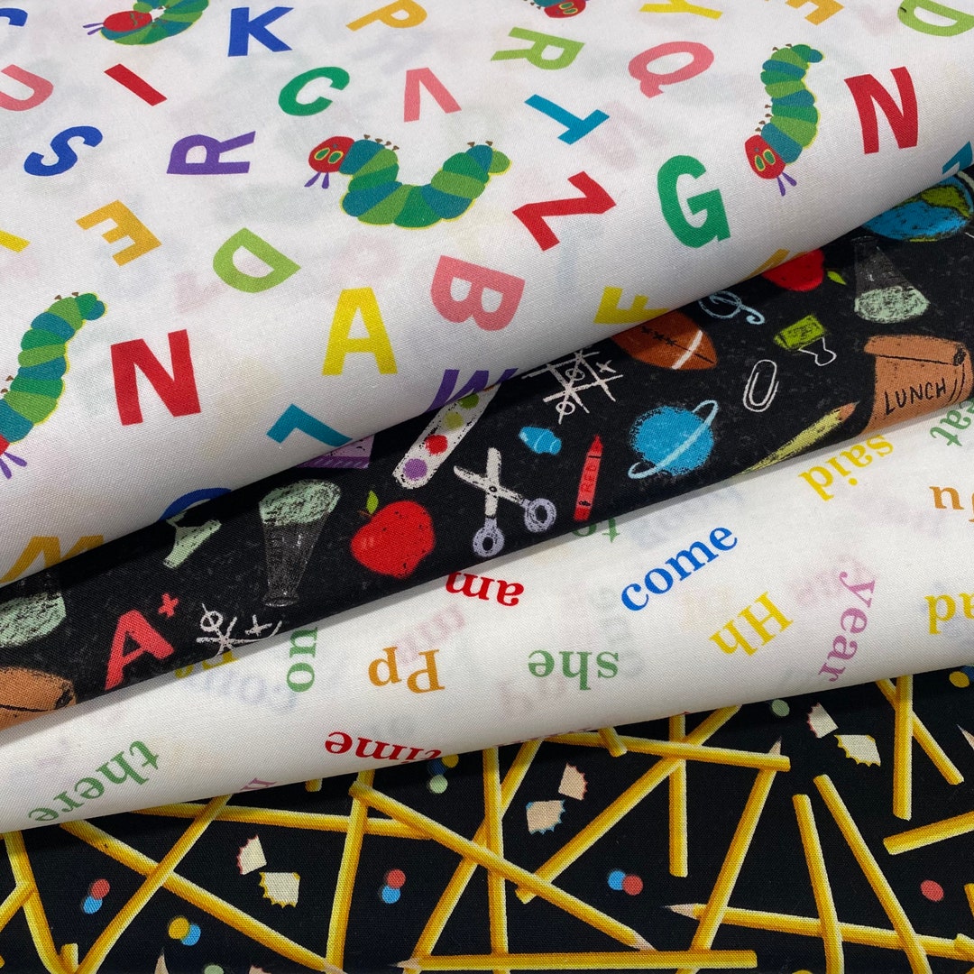 School Themed Fabric 100% Cotton. Sold by the Half Yard - Etsy