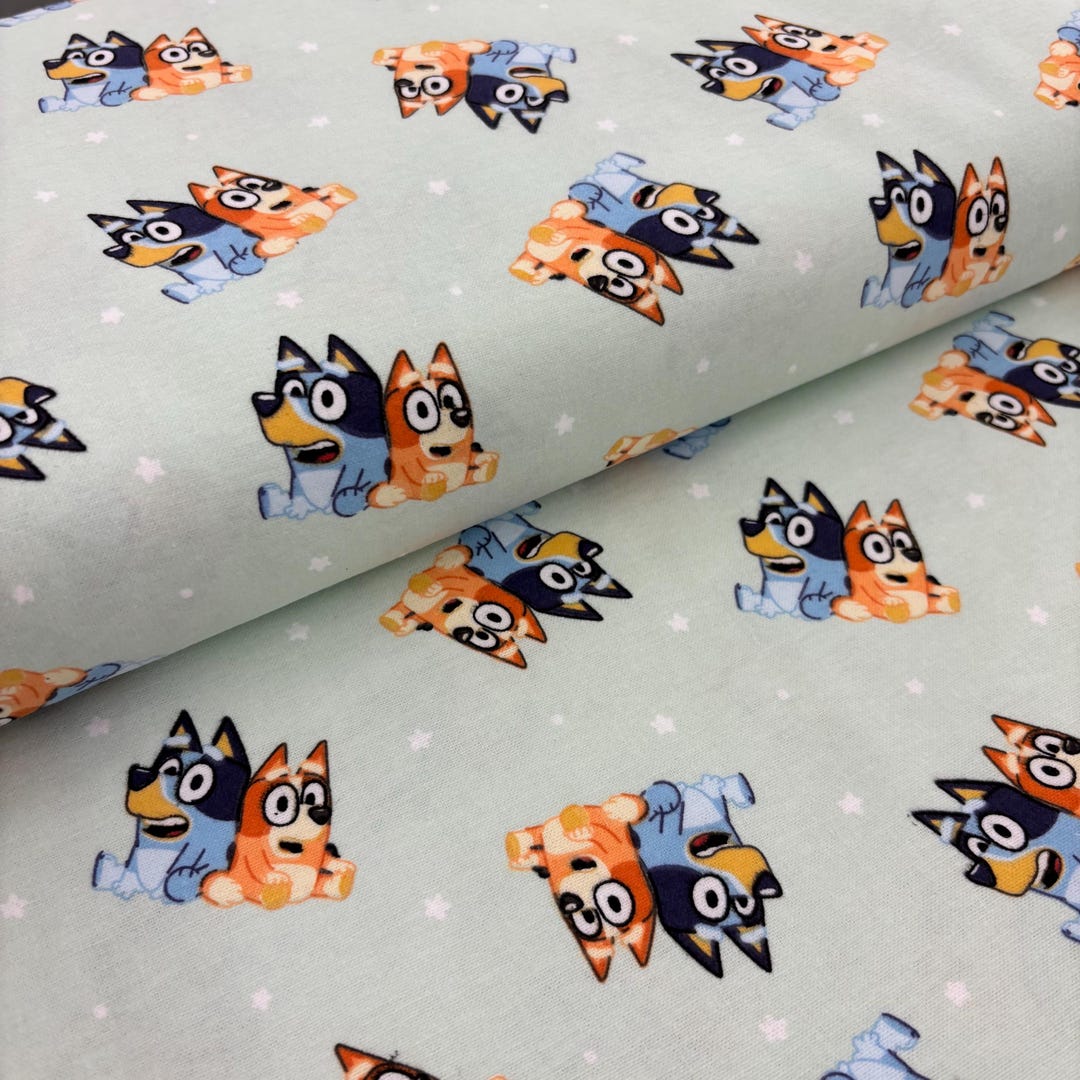 Bluey and Bingo 100 % Cotton Flannel Fabric. Sold by the Yard - Etsy