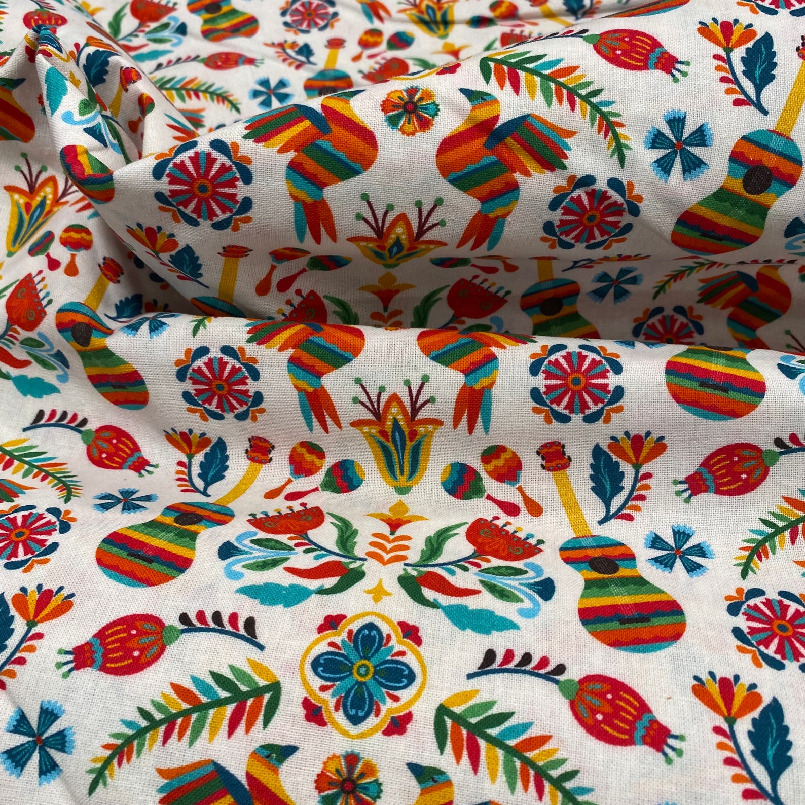Latino Cotton Fabric. Hispanic Heritage Fabric. Spanish Fabric 100% ...