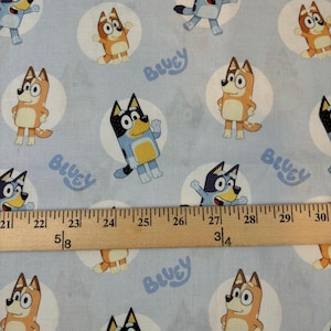 Bluey and Bingo 100 % Cotton Fabric. - Etsy