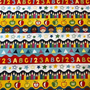 School Themed Fabric 100% Cotton. Sold by the Half Yard - Etsy