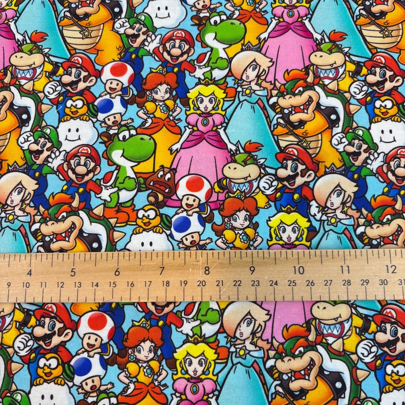 Super Mario Bros Fabric Collection 100% Cotton. - Etsy