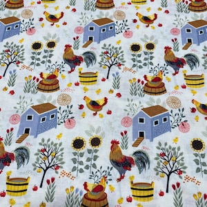 Farm Theme Style Fabric Made of 100% Cotton. Sold by the Half Yard. - Etsy
