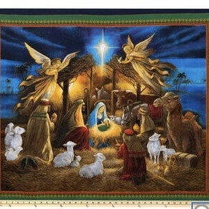 Nativity Scene Quilting Panel Fabric. Sold by the Panel. - Etsy