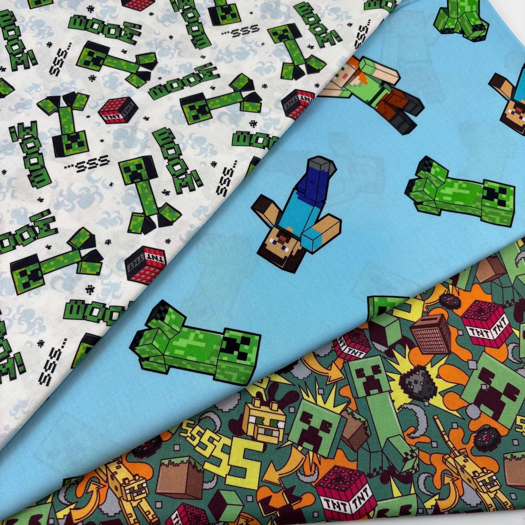 Minecraft Friends 100% Cotton Fabric. Also Sold by the Yard - Etsy