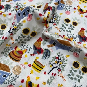 Farm Theme Style Fabric Made of 100% Cotton. Sold by the Half Yard. - Etsy
