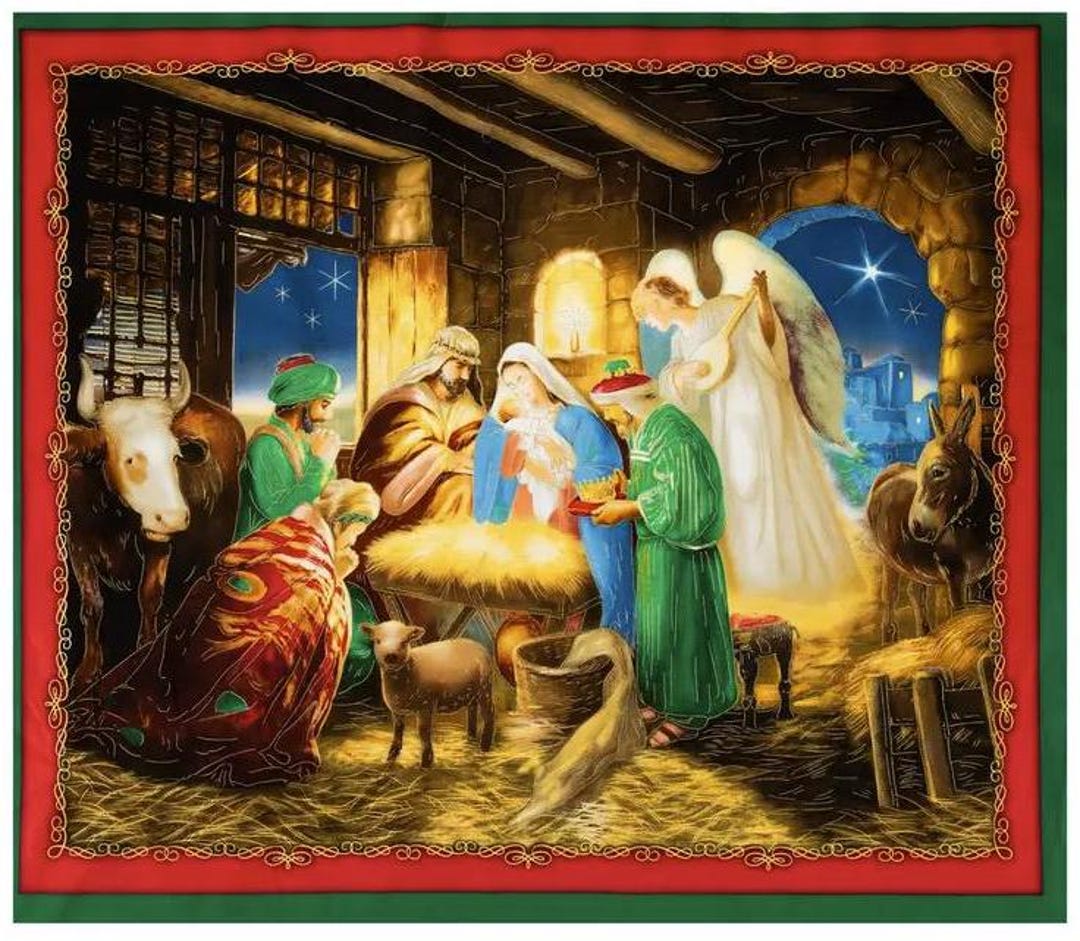 Nativity Scene Quilting Panel Fabric. Sold by the Panel. - Etsy