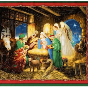 Nativity Scene Quilting Panel Fabric. Sold by the Panel. - Etsy