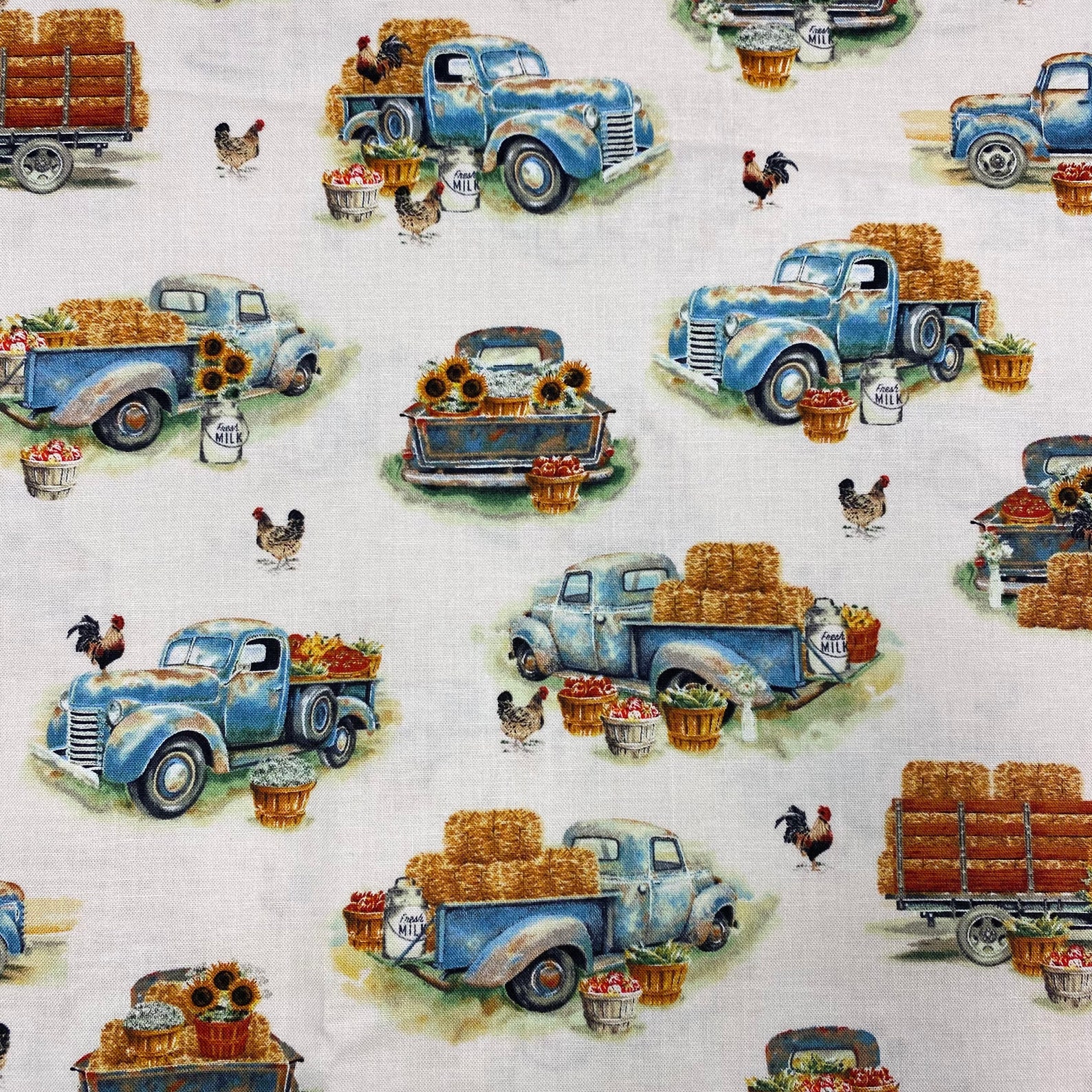 Farm Theme Style Fabric Made of 100% Cotton | Etsy