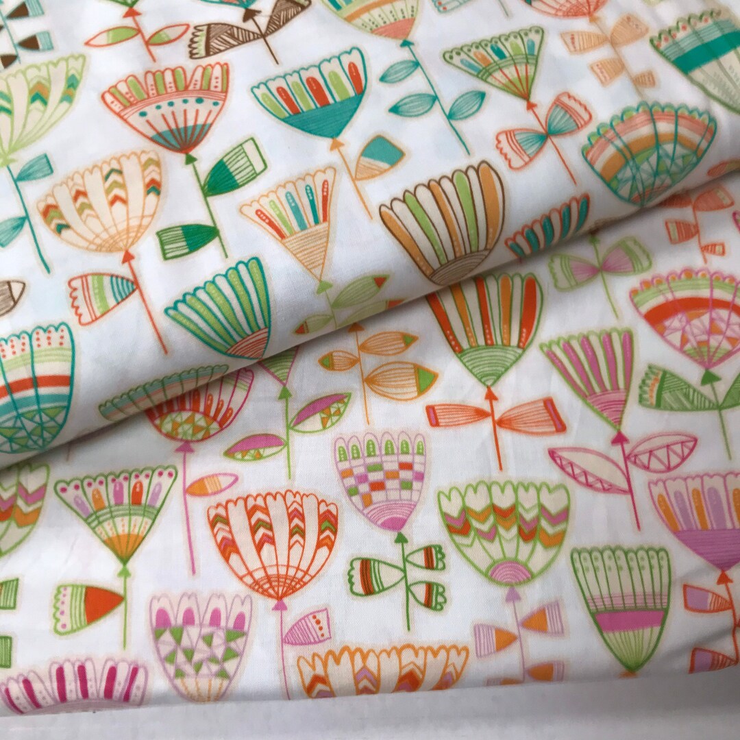 Cute Flowers Cotton Fabric. Sold by the Half Yard. - Etsy