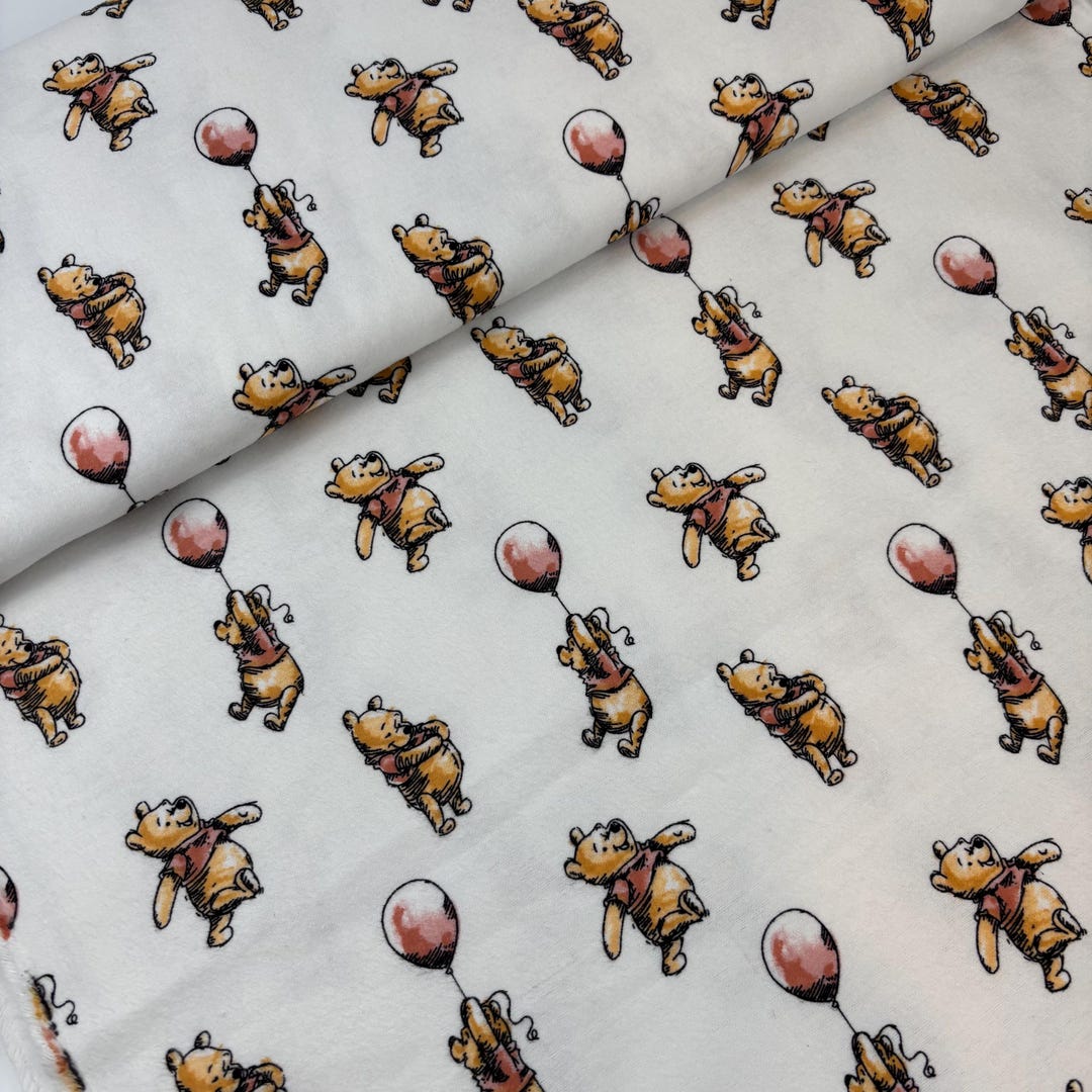 Winnie the Pooh 100 % Cotton Flannel Fabric. - Etsy