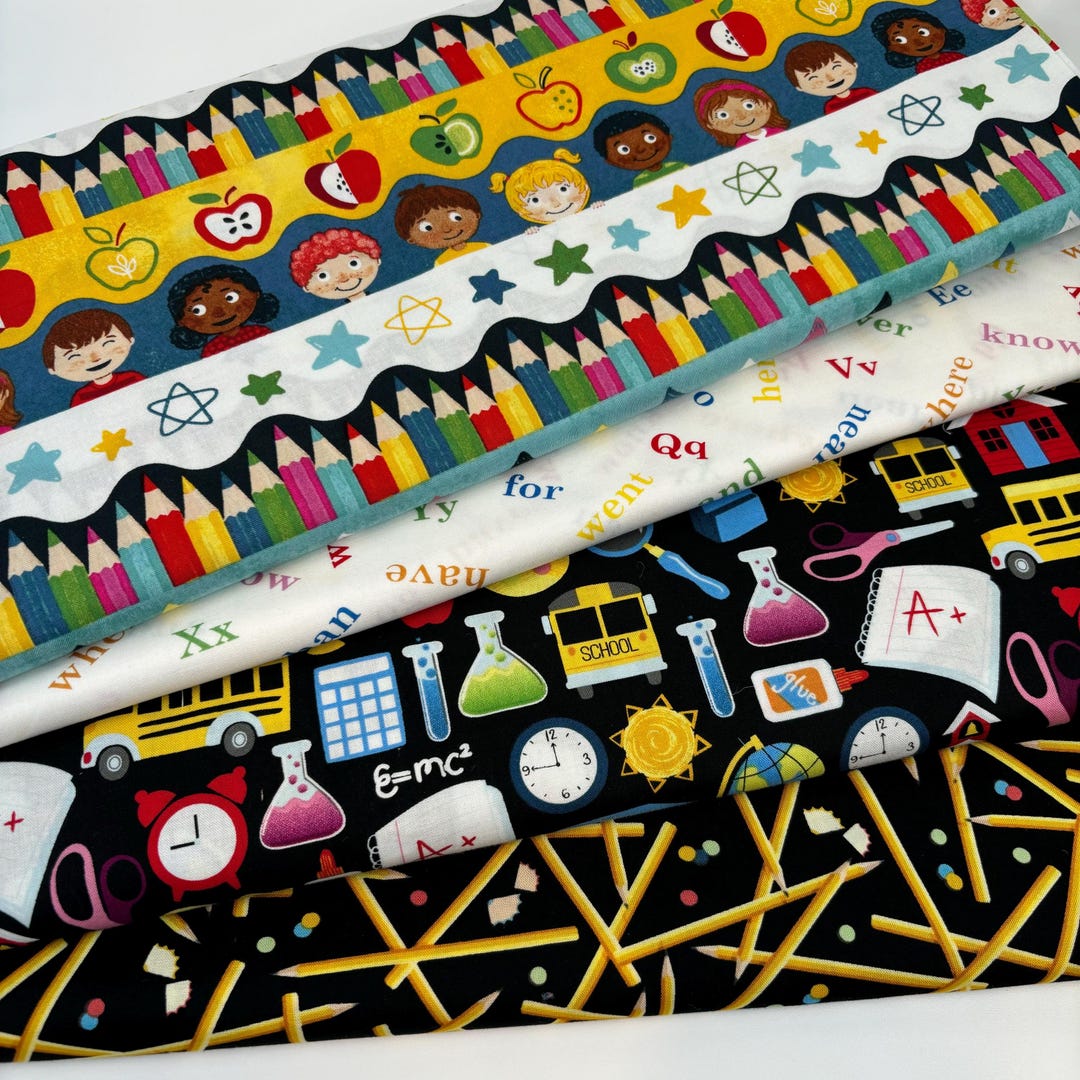 School Themed Fabric 100% Cotton. Sold by the Half Yard - Etsy