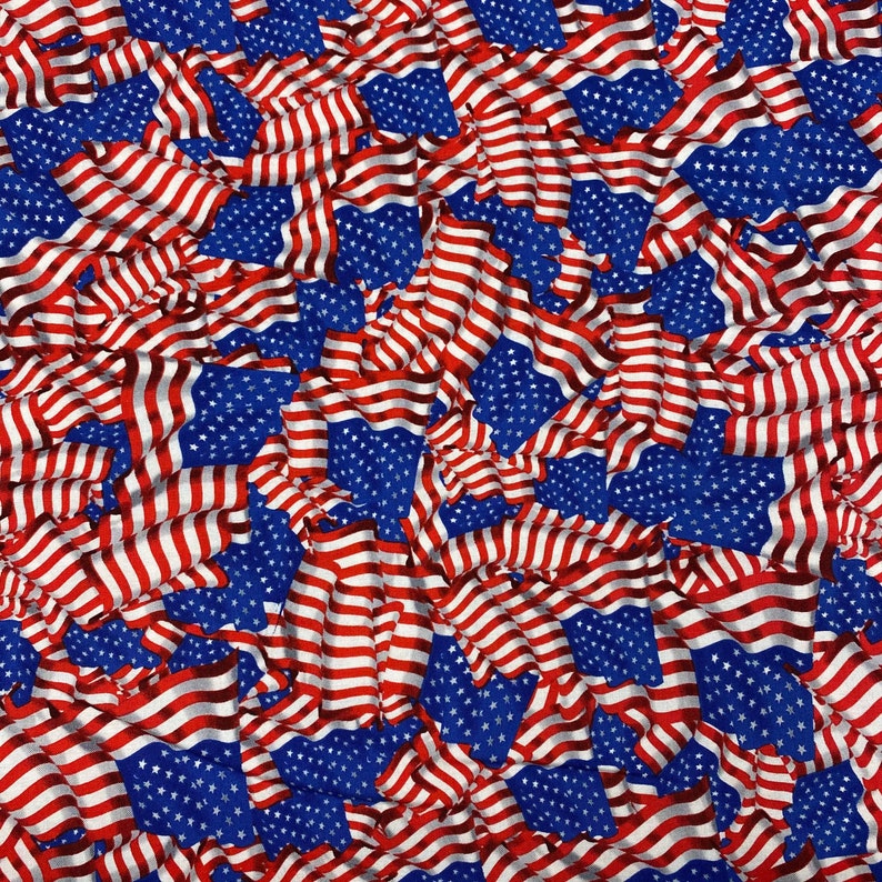 USA Flag Cotton Fabric. American Flag Fabric. 100% Cotton - Etsy