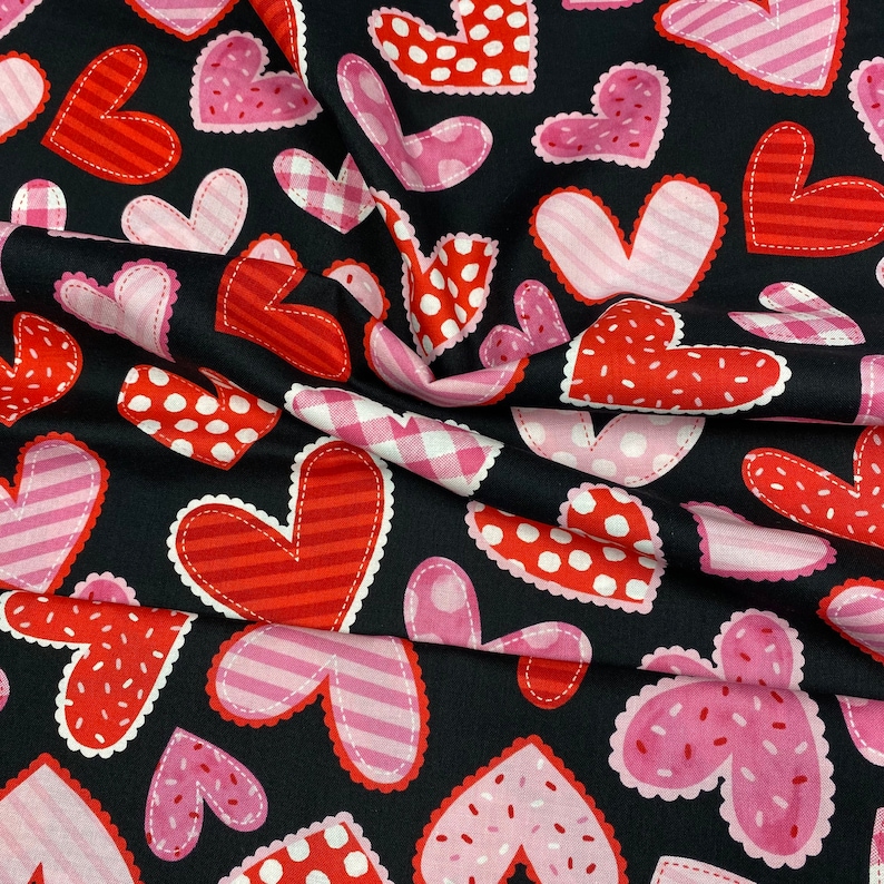 Valentines Day Hearts Fabric Collection 100% Cotton - Etsy