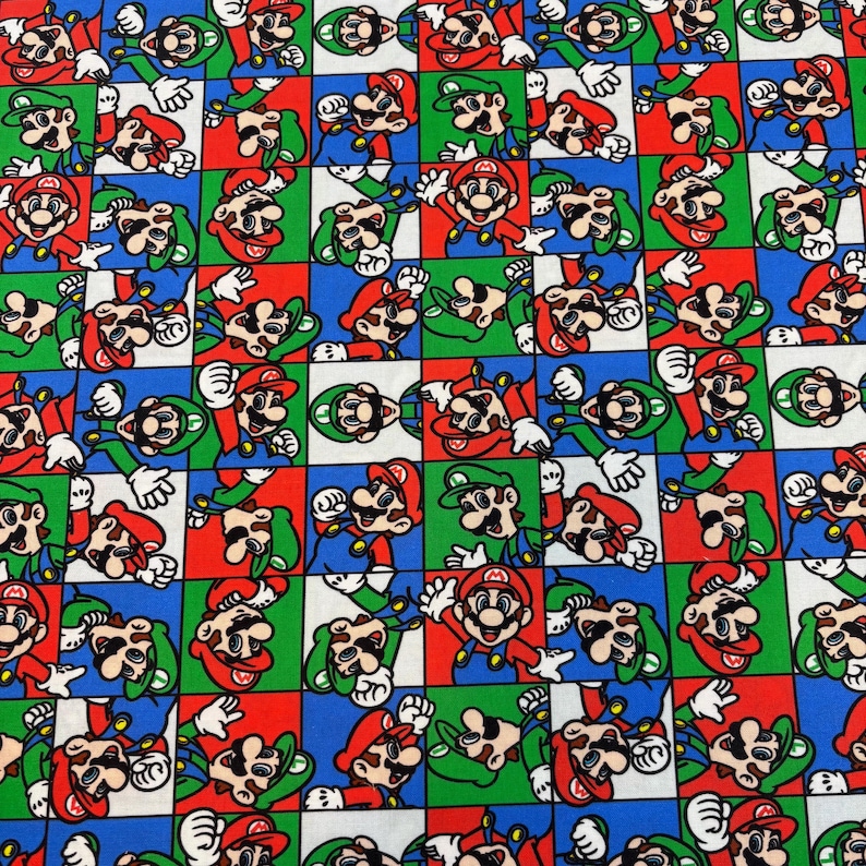 Super Mario Bros Fabric Collection 100% Cotton. - Etsy
