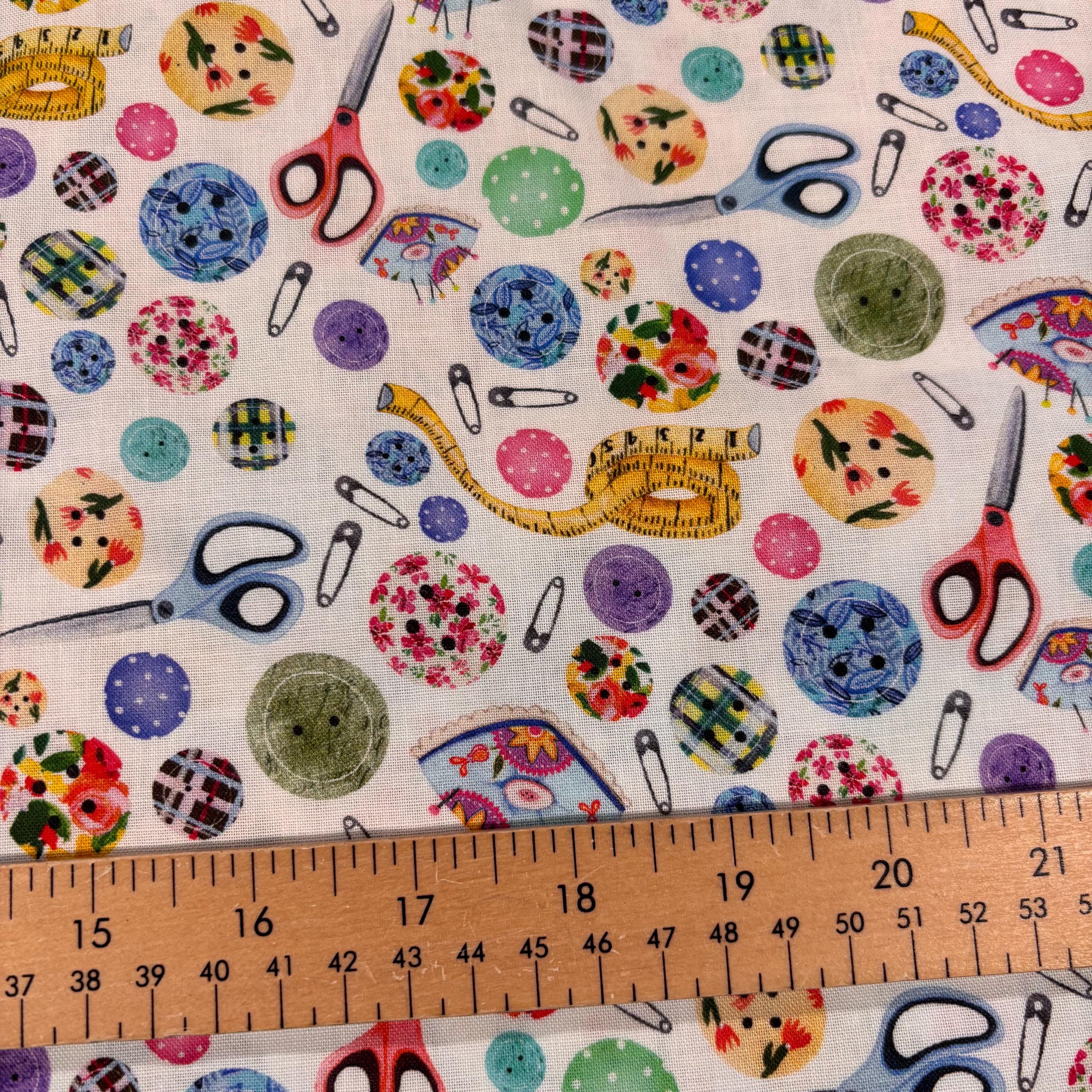 Sewing and Notions Print Fabric. 100% Cotton - Etsy