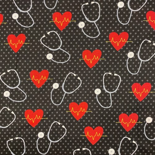 Hospital Nurse Fabric Nurse Medical Theme by Hot4tees - Etsy