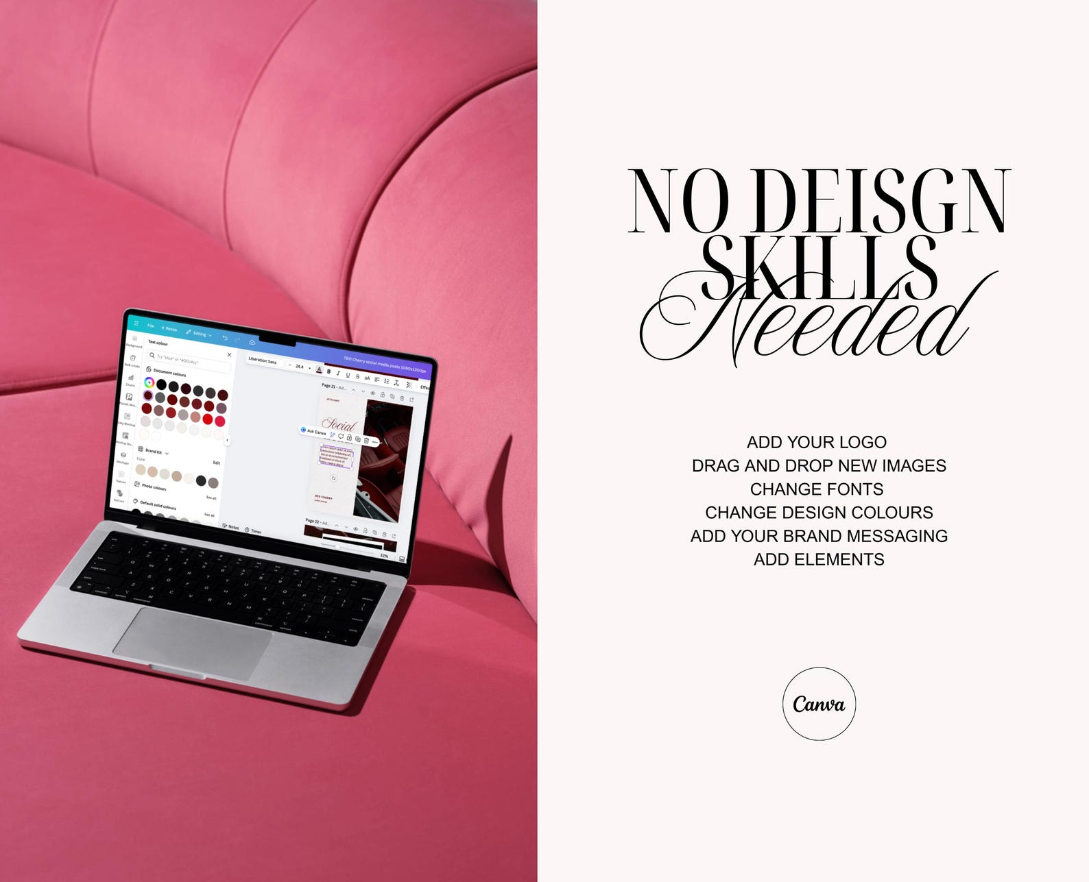 CHERRY Canva Instagram Templates | 160 Posts & Stories| Dark Red ...