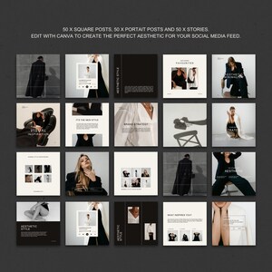 150 Minimalist Aesthetic Instagram Posts & Stories Editable - Etsy