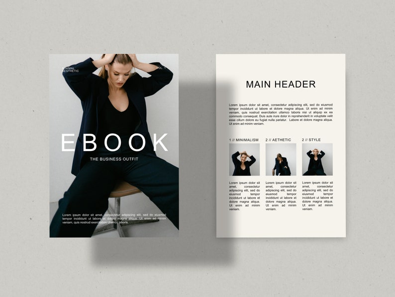 59 Page Minimalist Aesthetic Ebook and Workbook Creator - Etsy