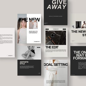 150 Bold Editorial Aesthetic Instagram Posts | Editable Canva Template ...
