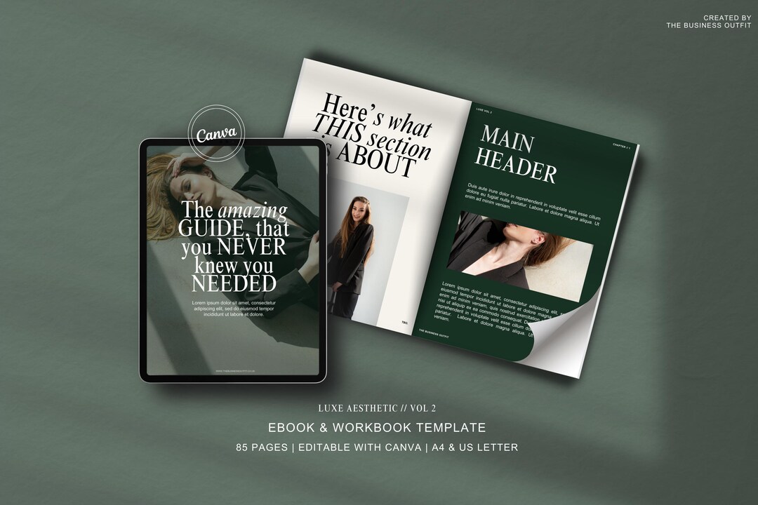 85 Page Luxury Editorial Aesthetic Ebook and Workbook Creator ...