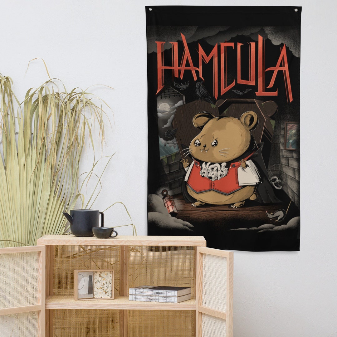 Hamcula Flag Funny Hamster Sayings Dzungarian Dwarf Hamster Gift Gold ...