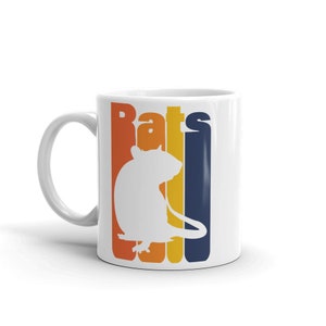 RATS | White Mug | gift for a Holder of Fancy Rats | Drink Ware for ...