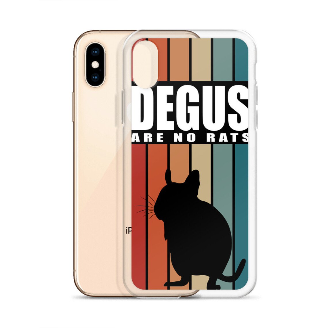 Degus Are No Rats Iphone Case With Vintage Stripes - Etsy