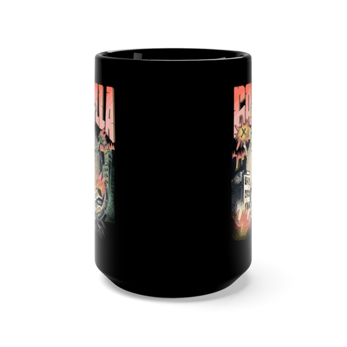 Funny Cool GOOZILLA DEGUZILLA Black Mug 15oz Gift for Degu | Etsy