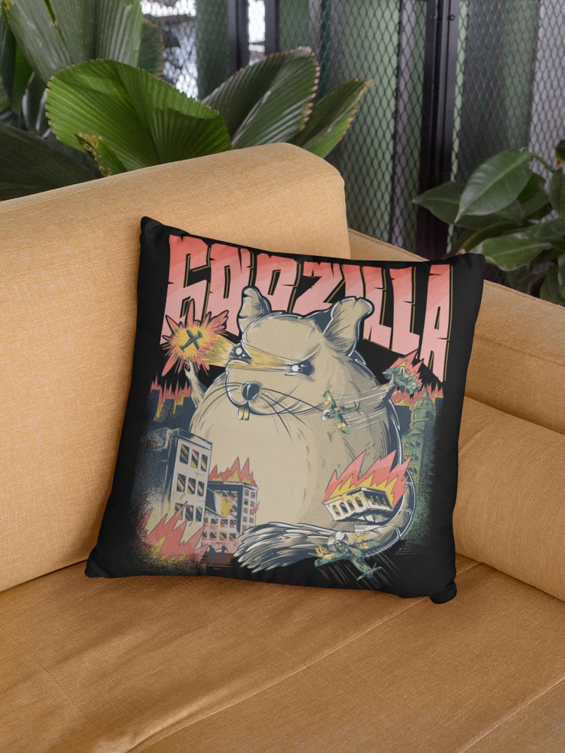 Funny Cool GOOZILLA Pillow DEGUZILLA Gift for Degu Holders | Etsy